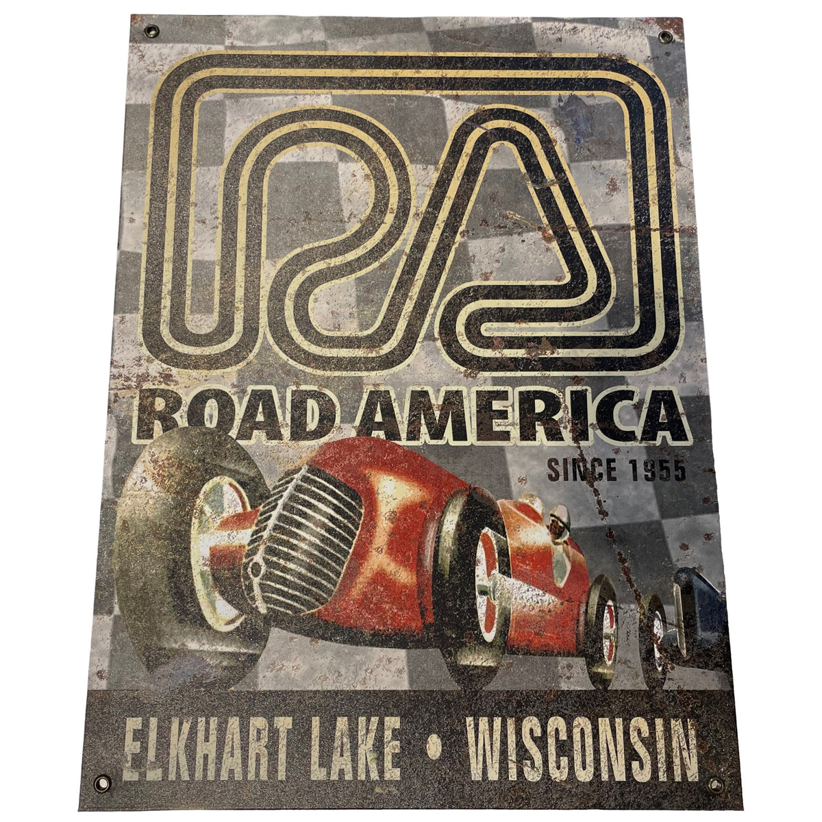 Logo Red Car Sign-Metal – Paddock Shop