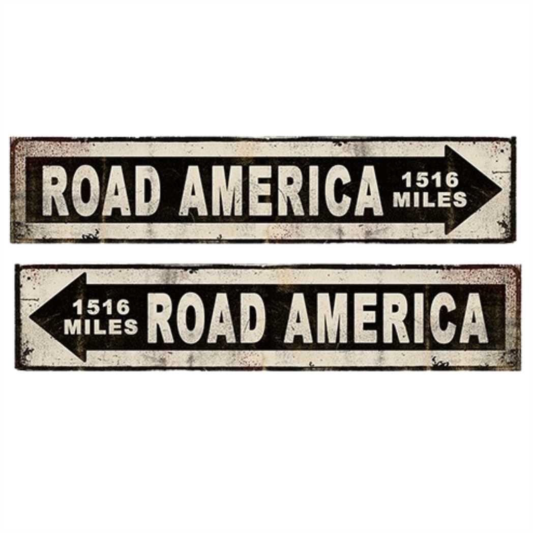 Miles to Road America Arrow Sign – Paddock Shop